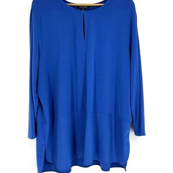 Lauren Ralph Lauren | Tops | Lauren Ralph Lauren Blue Tunic Top Stretch ...